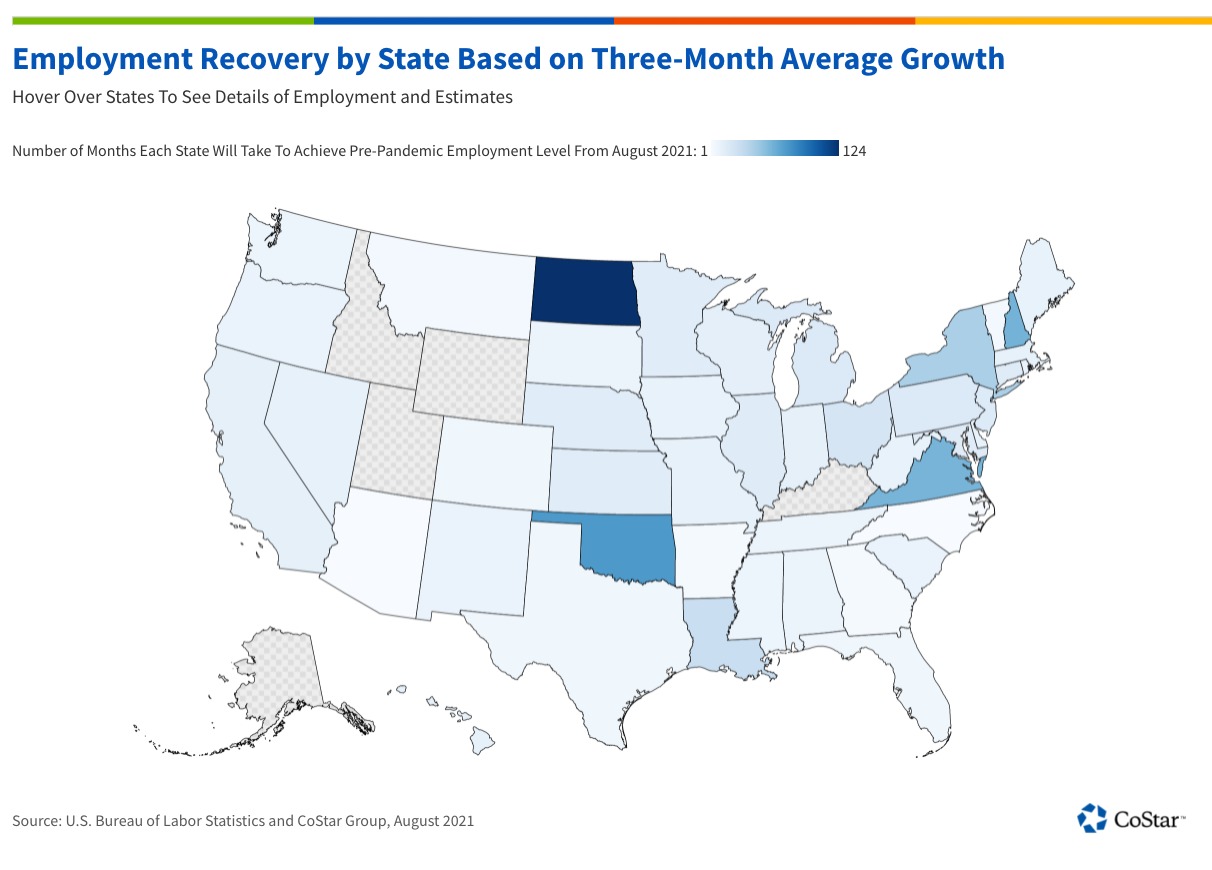 Here's How Long It Could Take States To Recover Lost Jobs